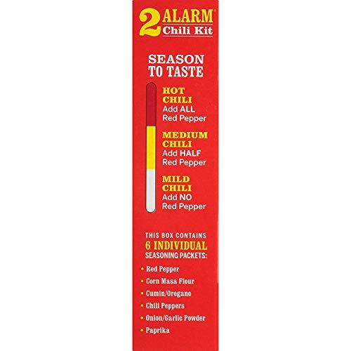 2-Alarm Chili Kit Texas Style Chili Seasoning Mix with Individual Packs ...