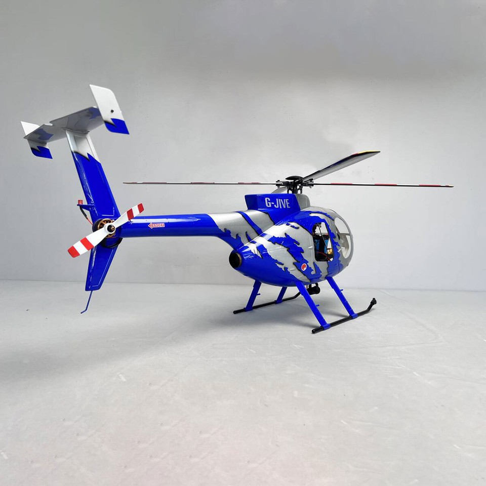 Roban RTF 470 Size MD500E 4 blades RC Helicopter GJIVE Blue Hughes GPS ...