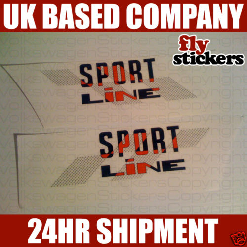 Mk1 Golf Cabriolet Foil Sticker Decal "Sportline" Red | eBay