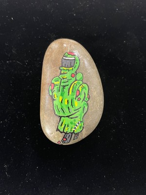 Hand Painted Rock Art ( Zombie Middle Finger)................Sunflower ...