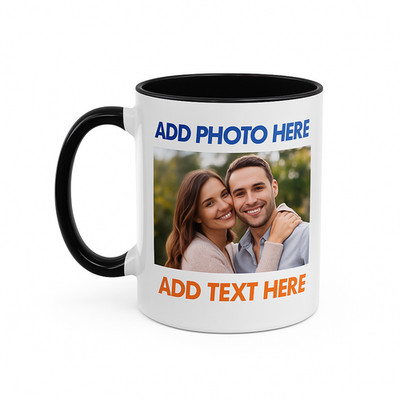 Personalized Custom Text or Photo Ceramic Coffee Mug Both side Printed ...