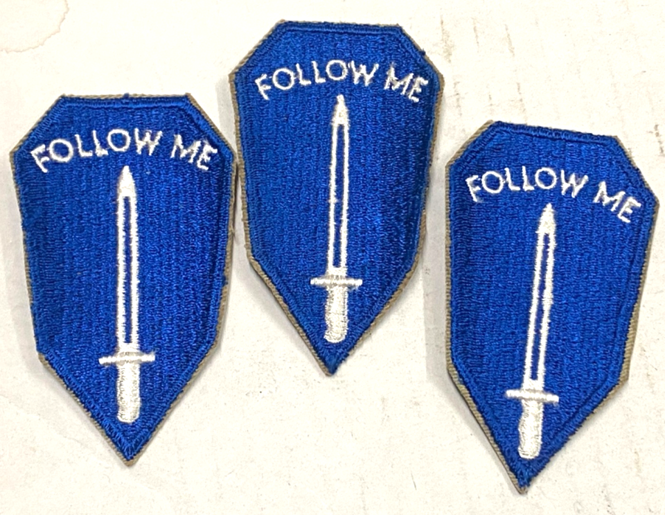 FOLLOW ME 5 DUI DENMARK Straight PIN 3 CUT EDGE Patches US ARMY ...