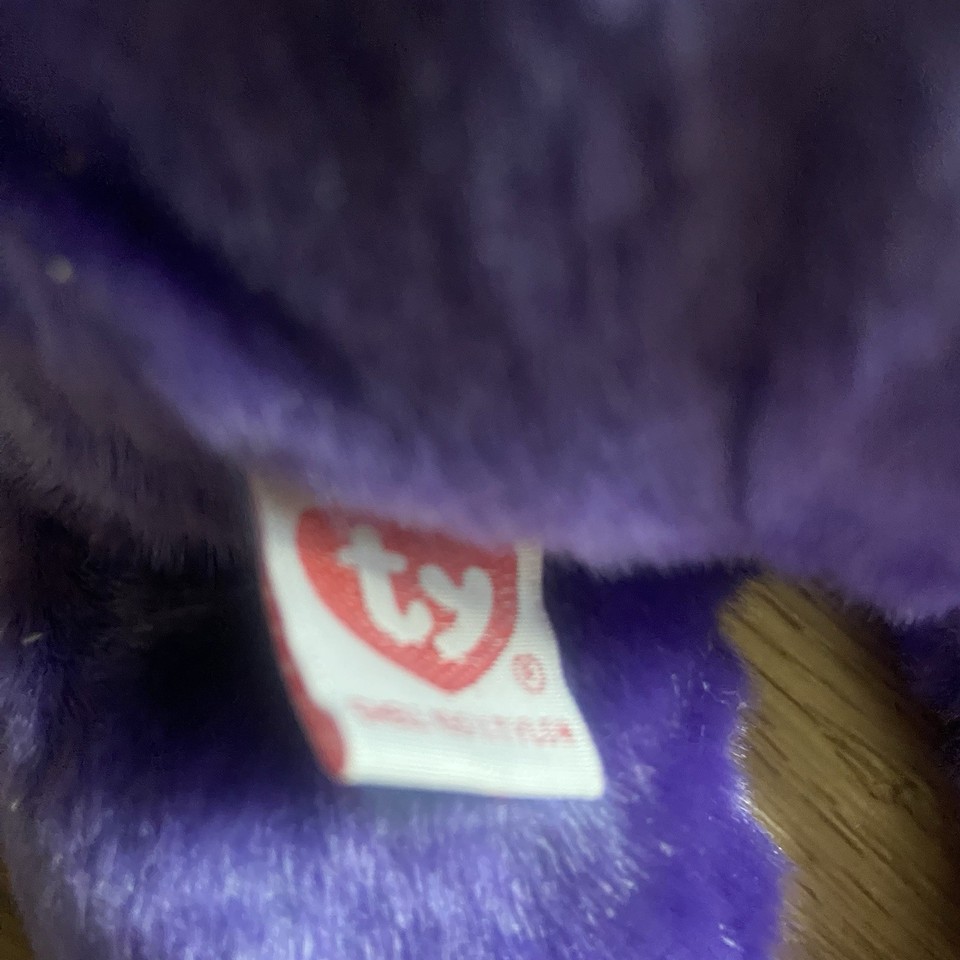 Large 14" 1998 Princess Diana Bear Ty Beanie Baby Retired Purple Teddy ...