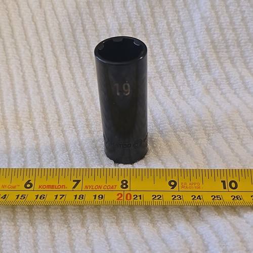 Matco BDPA19M 19mm Metric Pro Non-slip Deep Impact Socket 3/8" Drive 6 ...