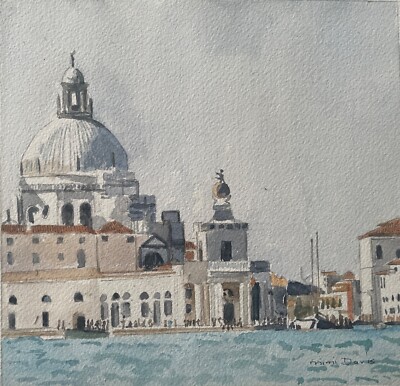 Italy, Venice, Grand canal / orig. w/c / 9" x 12"/ Mimi Davis, Artist ...
