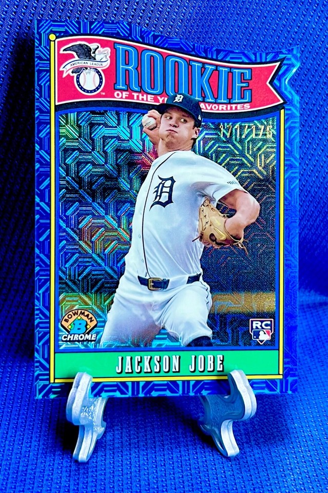 2025 Bowman Chrome Mojo Blue Die Cut Refractor Jackson Jobe /175 RC ROY ...