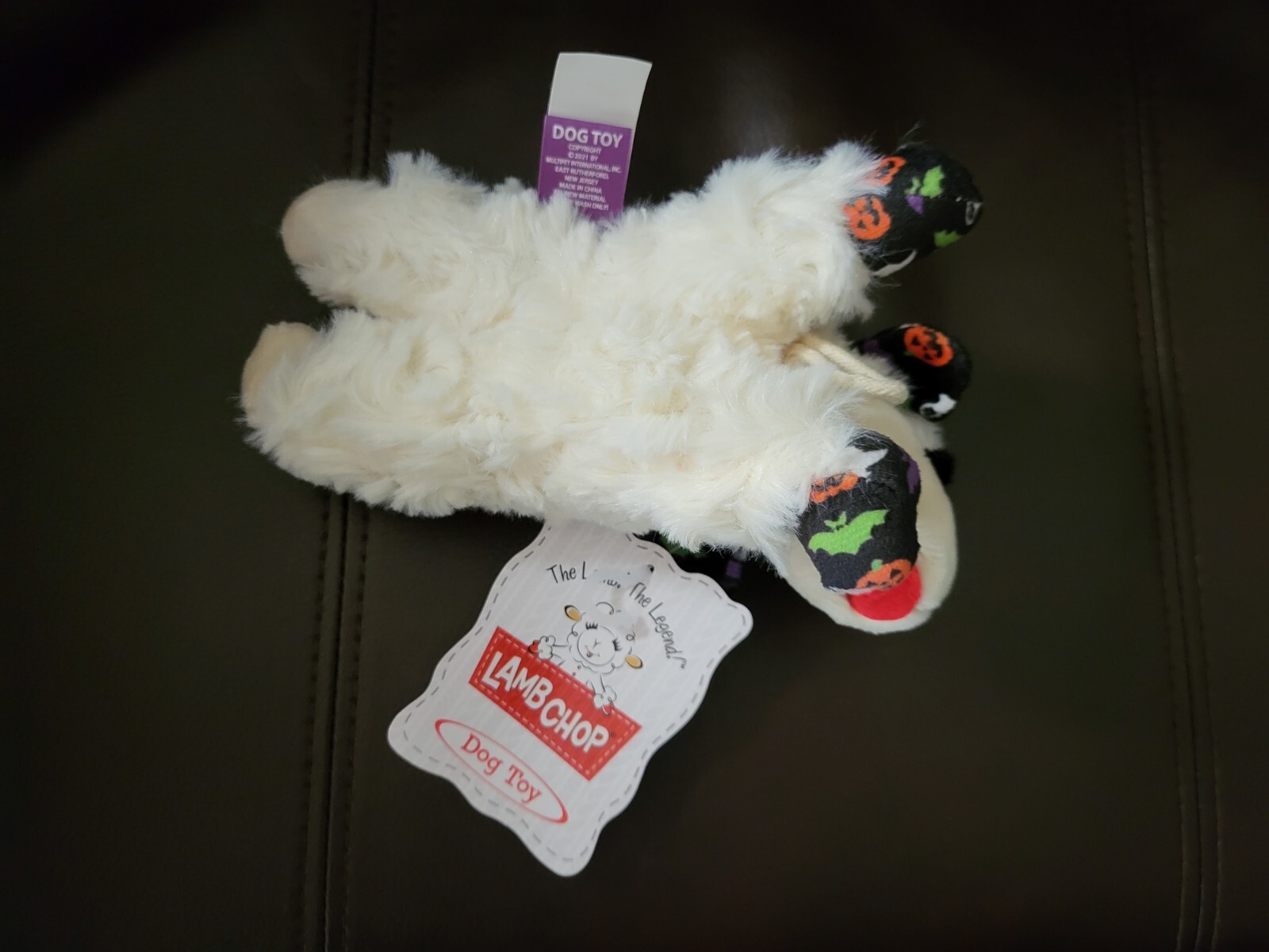 Multipet ~ Lamb Chop Plush Dog Toy w/Squeaker ~ 7" ~ Halloween Motif ...