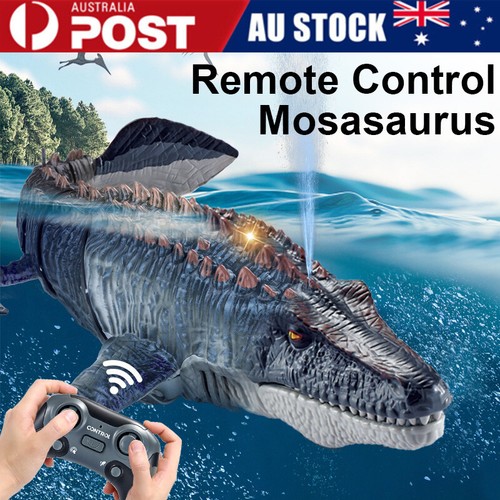 Remote Control Mosasaurus Dinosaur Kids Water RC Dino Toys W/ Light ...