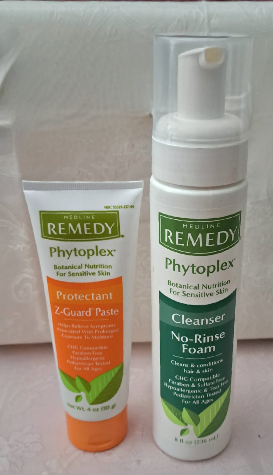 Medline Remedy Phytoplex Z-Guard Skin Protectant Paste & No Rinse Foam ...