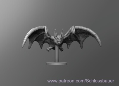 Bat Flying Creature Monster Manual 28mm Scale DND D&D Tabletop ...