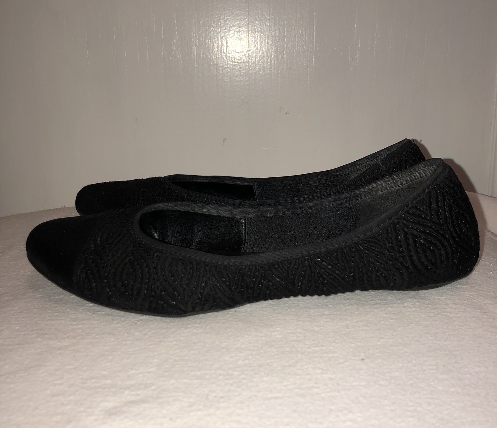 Impo Stretch Amaze Women's Ballet Flats Black Fabric Patterned Size 8 M ...