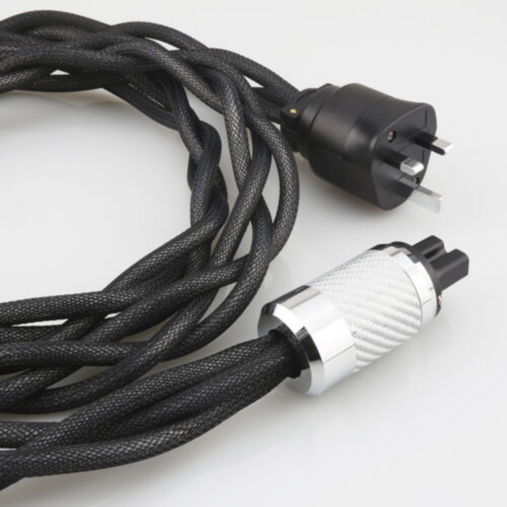 Audiophile AC HiFi Audio Power Cable with UK Plug Silver Plated 8N OCC ...