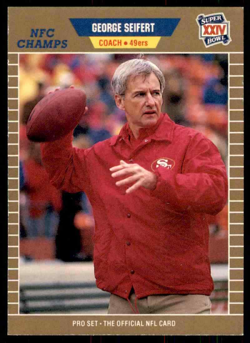 1989 ProSet GOLD #389 George Seifert RARE COACH ROOKIE San Francisco ...