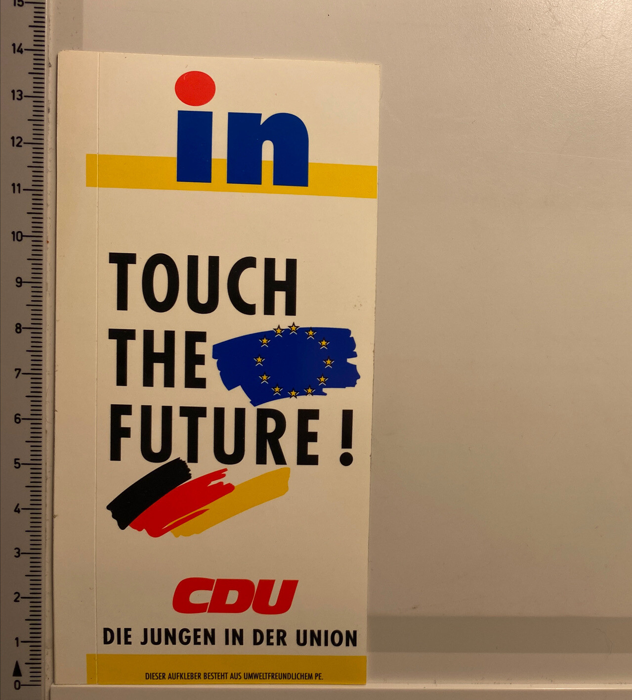 Aufkleber Sticker CDU Die Jungen Der Union Touch The Future (12127 ...