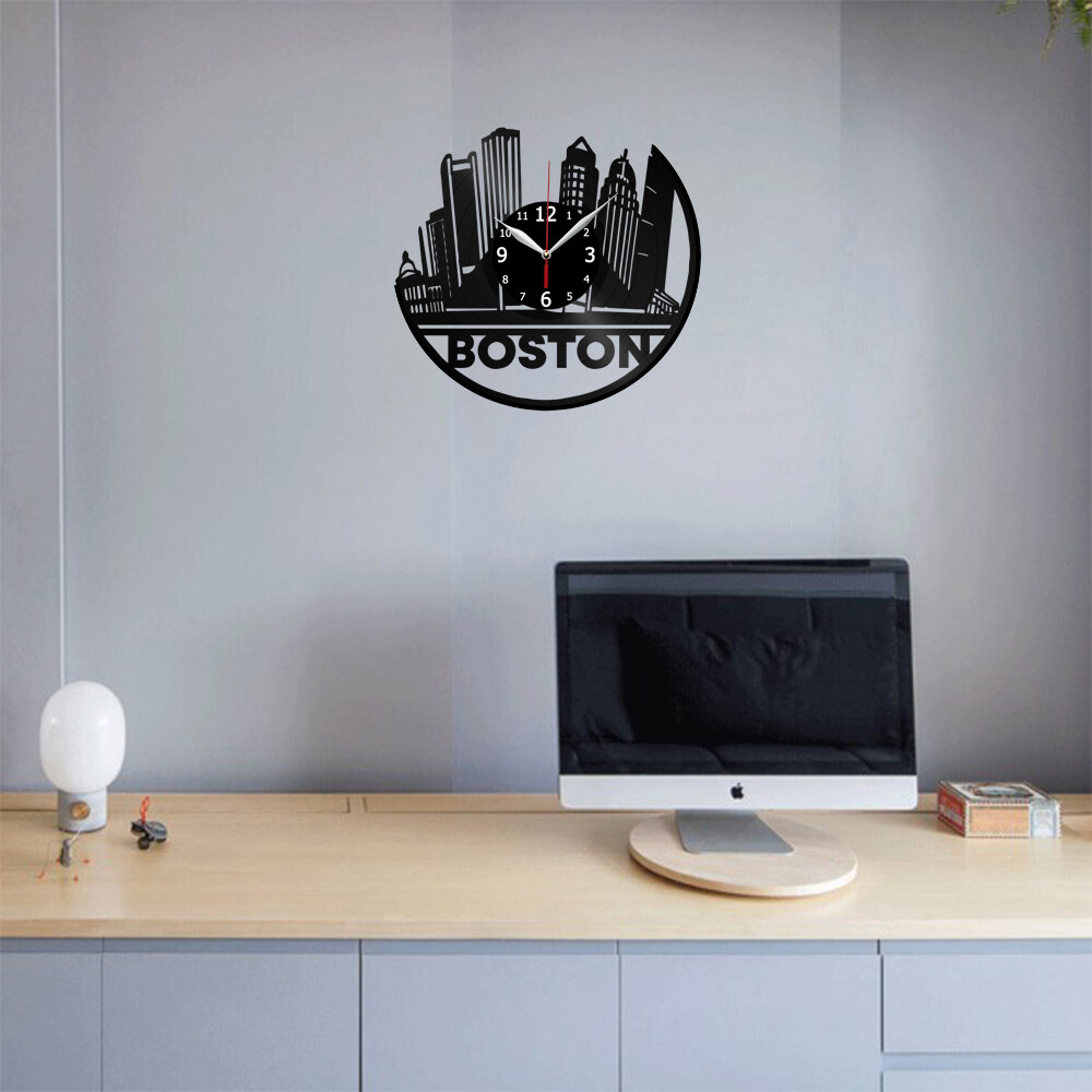 Boston Vinyl Record Wall Clock Decor Handmade 4272 | eBay