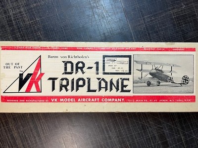 PROCTOR / VK FOKKER DR-1 TRIPLANE RC MODEL AIRPLANE KIT #1322 | eBay