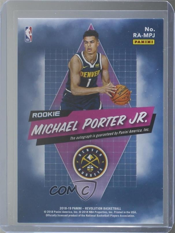 2018-19 Panini Revolution Rookie Auto Michael Porter Jr #RA-MPJ Auto RC ...