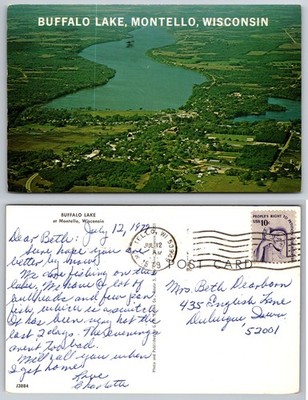 Buffalo Lake Montello Wisconsin Aerial View Postcard | eBay