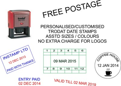 personalised date stamp self inking rubber bespoke chemist pharmacy ...