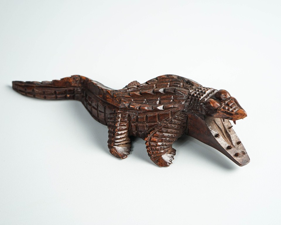 Crocodile Sculpture, Animal Statue, Alligator, Wood Carving, Wooden ...