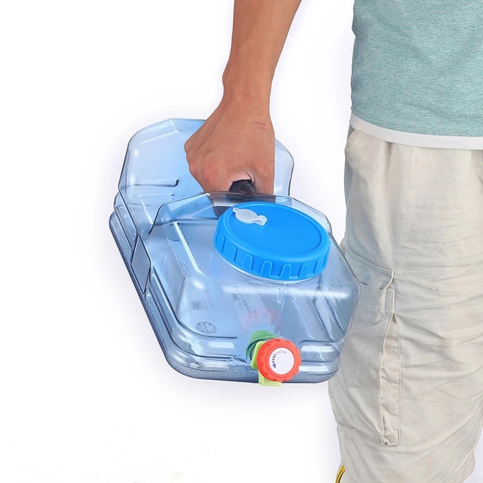 5.5/10L Water Bottle Bucket Tap Container Drinking Carry Picnic Camping ...