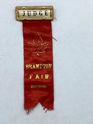 Brampton Fair Judge Pin Ribbon | eBay
