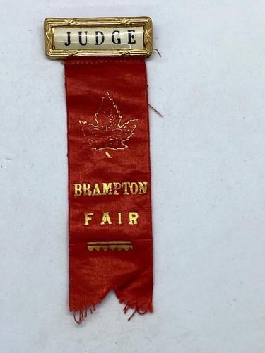 Brampton Fair Judge Pin Ribbon | eBay