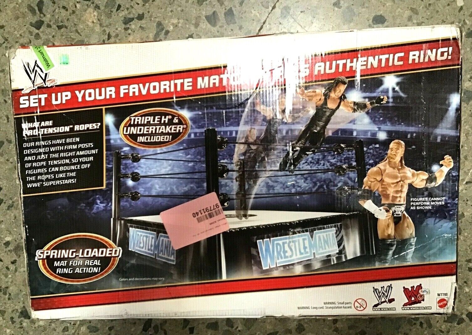 Mattel WWE Wrestling PPV Headquarters Wrestlemania Superstar Ring for ...