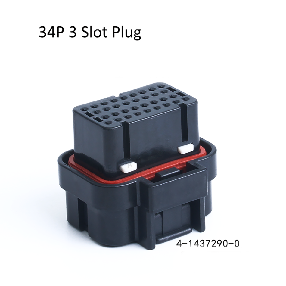 34-Way 34P 3-Slot Plug 4-1437290-0 AMP Car Waterproof Wire Connector ...