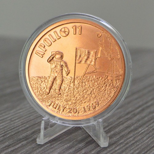 Apollo 11 Commemorative 1 oz .999 Pure Copper Round Coin in Capsule | eBay
