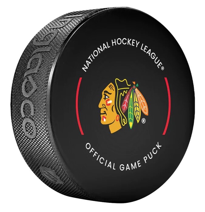 Chicago Blackhawks Current NHL Official Game Hockey Puck In Cube | eBay