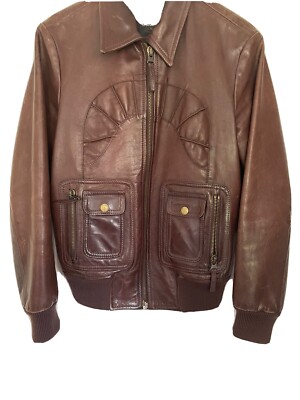 Mens Replay Leather Jacket Size M | eBay UK