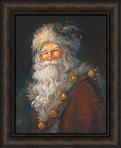 FATHER CHRISTMAS by Susan Comish 18x22 Santa Claus Holiday St Nick ...