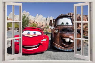 Lightning Mcqueen Tow Mater Cars Movie 3D Window Decal Wall Sticker ...