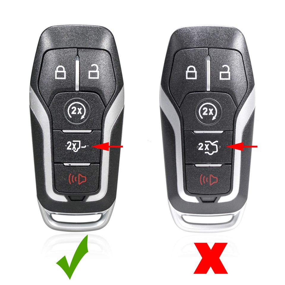 2x Keyless Smart Remote Key Fob 5 Button for 2015 2016 2017 Ford F-150 ...