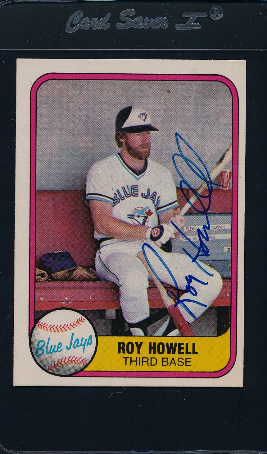 1981 Fleer #417 Roy Howell Blue Jays Signed Auto *26036 | eBay