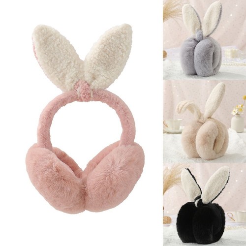 Cold Protection Rabbit Ear Muffs Foldable Ear Warmer Cute Winter ...