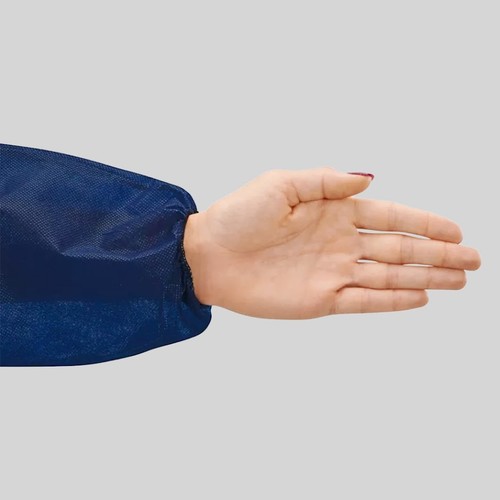 Uline Navy Polypropylene Lab Coats - L, Snap Front, No Pockets, Latex ...