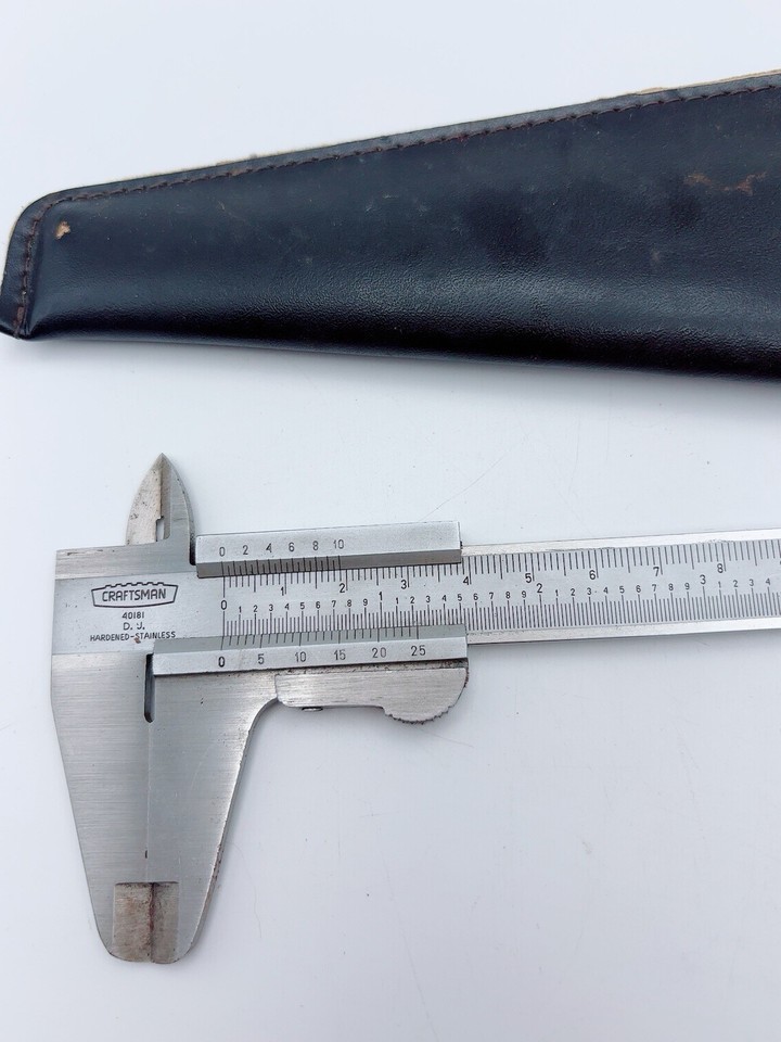 CRAFTSMAN 40181 Vernier Caliper D.J. Hardened Stainless With Leather ...