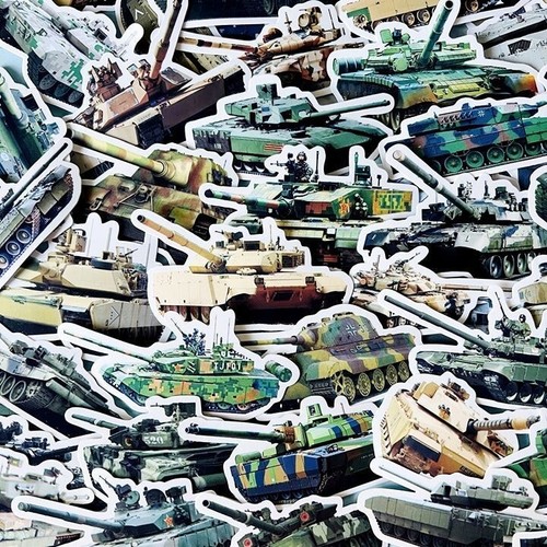 50 pcs Tanks Military Fans Stickers Pack Lot for Laptop Helmet Phone ...
