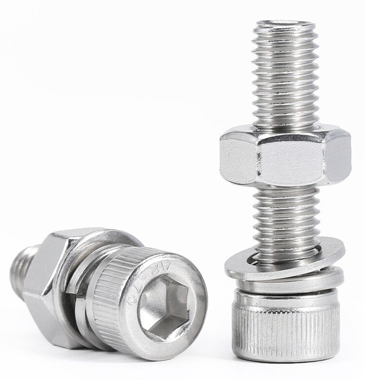 M5 Cap Head Screw Allen Bolt Stainless Steel With Nut/Washers/Spring ...