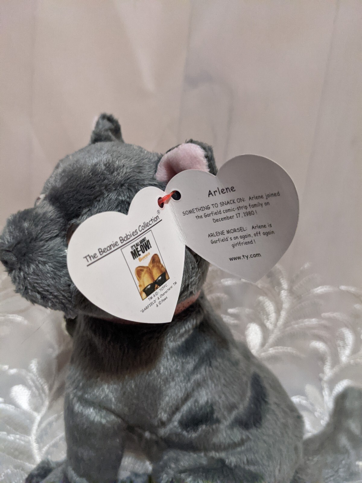 Ty Beanie Babies Arlene The Cat From Garfield Near MINT Collectible ...