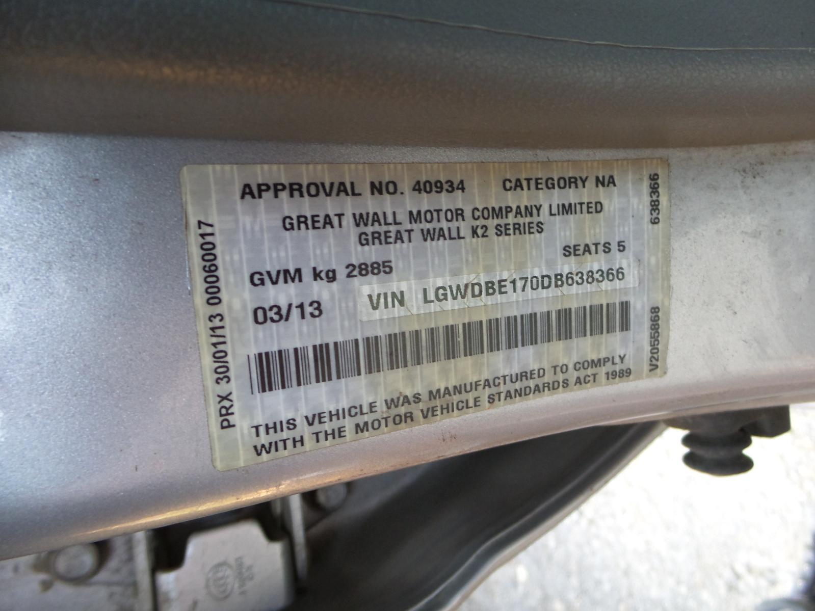 GREAT WALL V200/V240 ALTERNATOR DIESEL, 2.0, GW4D (V200), TURBO, K2, 02 ...