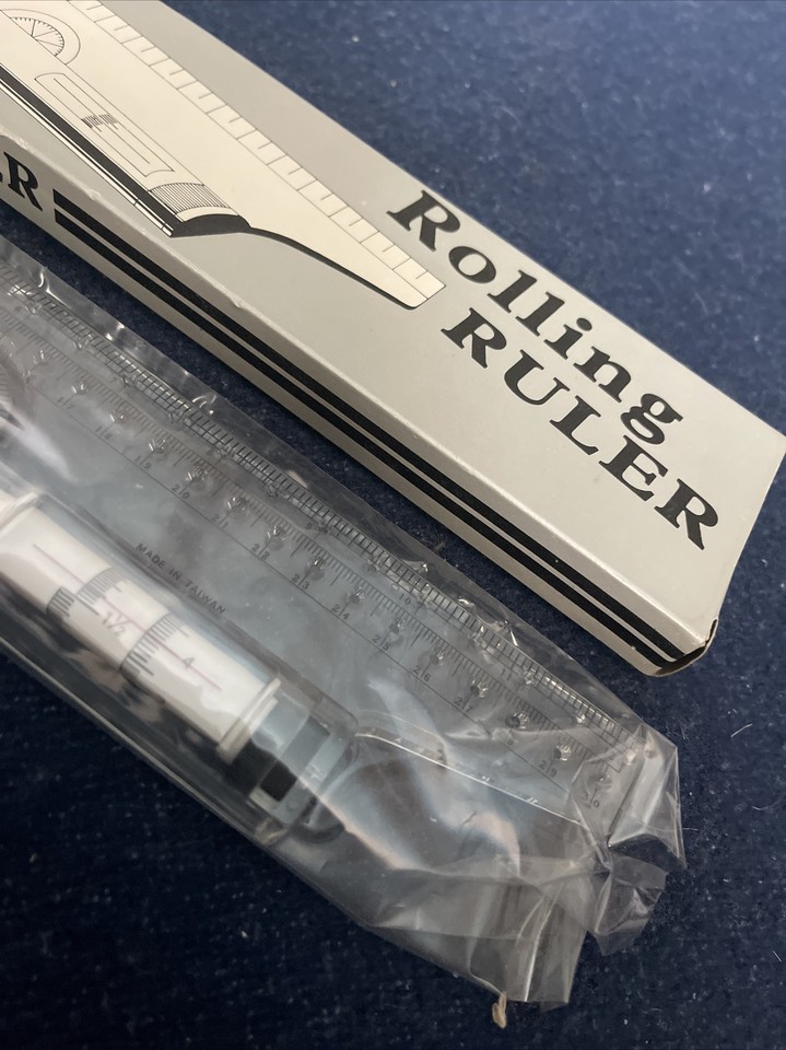 New in Box Vintage Rolling Ruler Compass Protractor T-Square Drafting ...