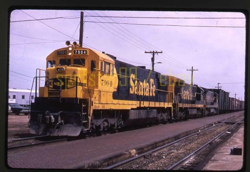 ATSF Santa Fe GE U28CG Locomotive #7904 - Duplicate 35mm Railroad Slide ...