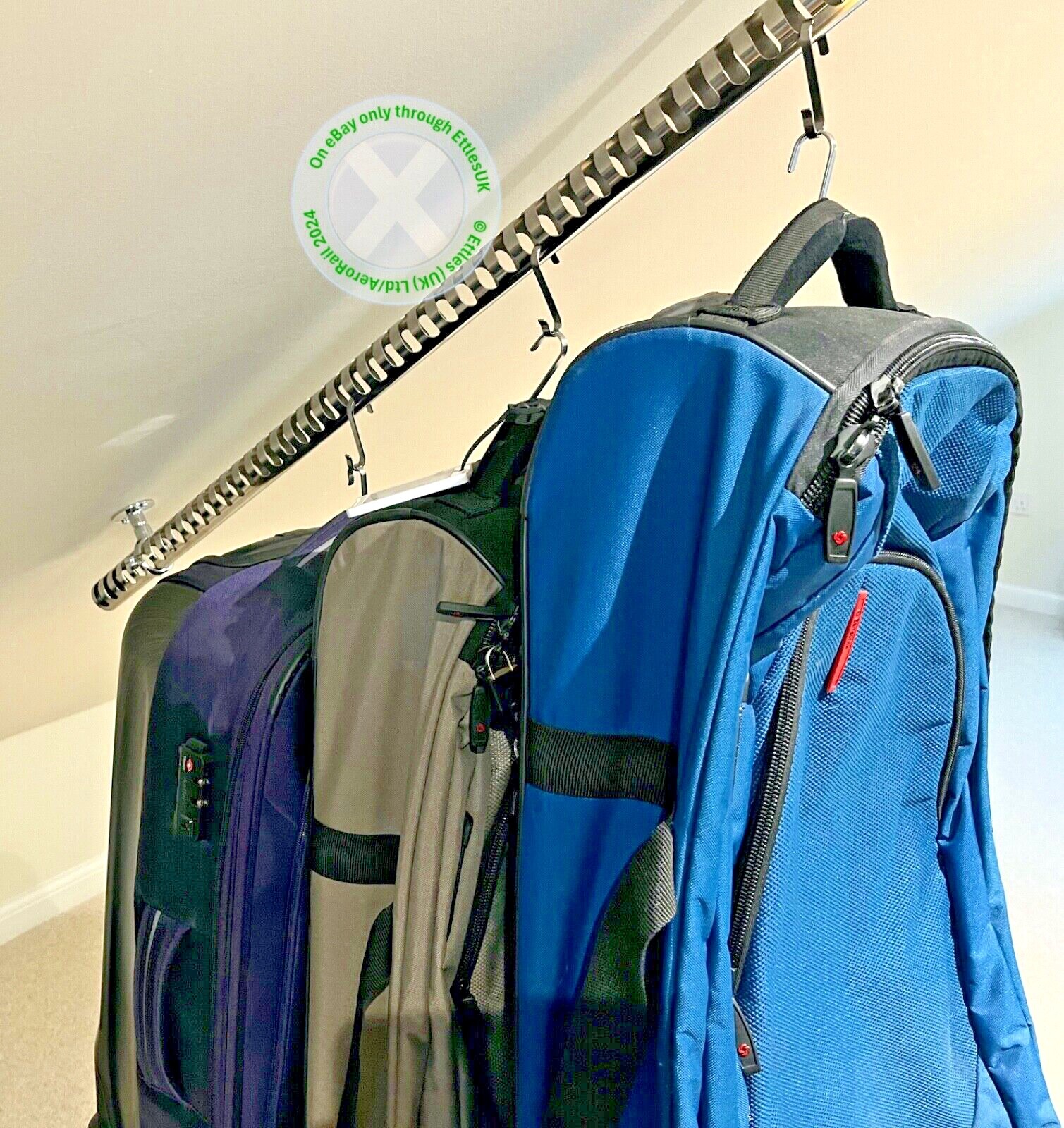 AeroRail® Sloping Ceiling Hanging Rail:Attic Loft Stair Garage Caravan ...