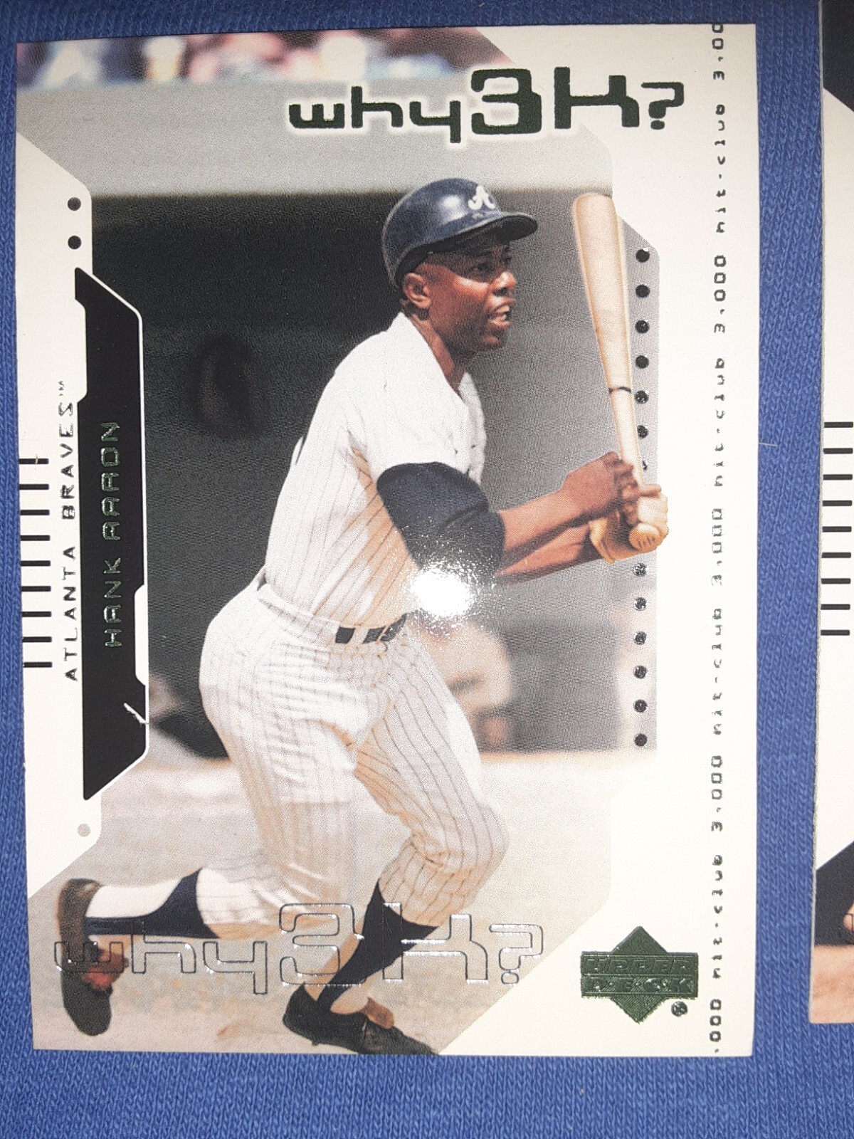 2000 Upper Deck Hitter's Club Why 3K? Hank Aaron #72 Atlanta Braves ...
