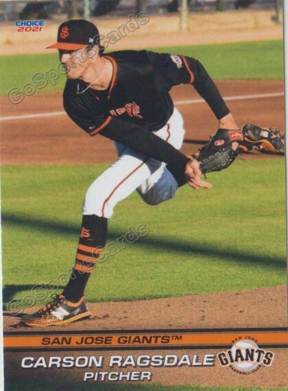 2021 San Jose Giants Carson Ragsdale RC Rookie San Francisco | eBay