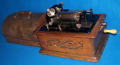 EDISON STANDARD PHONOGRAPH 1898 RUNS CASED CRANK REPRODUCER | eBay UK