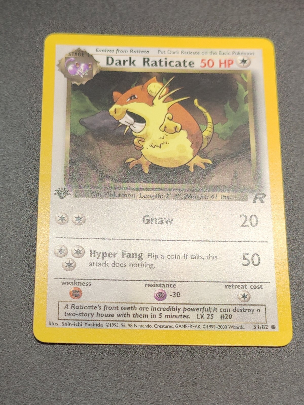 Dark Raticate | NM/M | Team Rocket 1st Edition 51/82 | Common | Pokemon ...